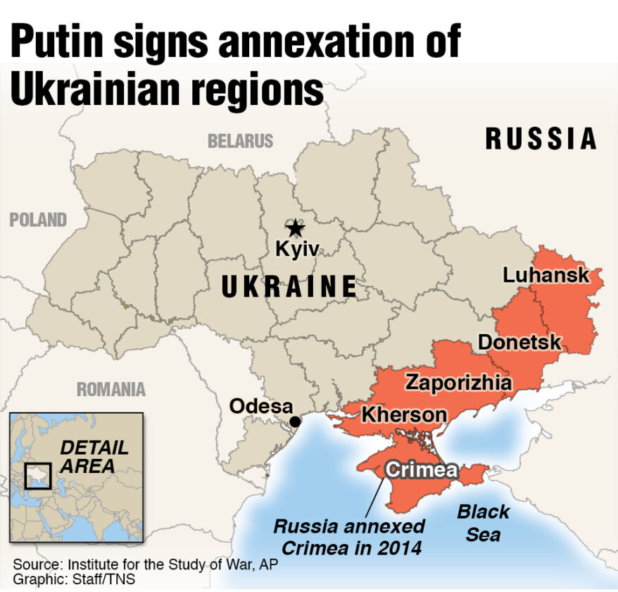 Russia keeps door open for further land grabs as military losses mount ...